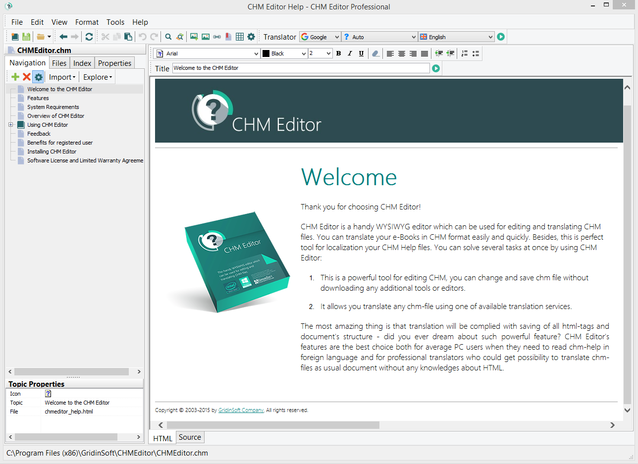 CHM Editor — Gemakkelijk gecompileerde HTML-helpbestanden maken ...